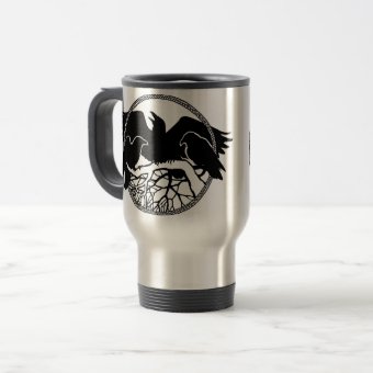 Raven Art Mug Wild Bird Travel Mug Raven Mugs | Zazzle