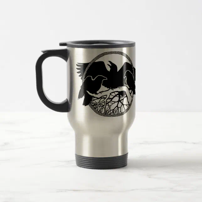 Raven Art Mug Wild Bird Travel Mug Raven Mugs | Zazzle