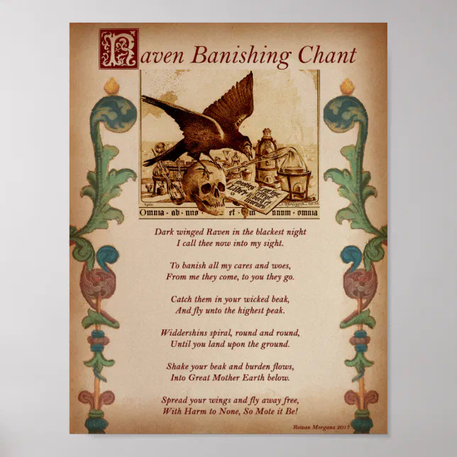 RAVEN BANISHING CHANT POSTER | Zazzle