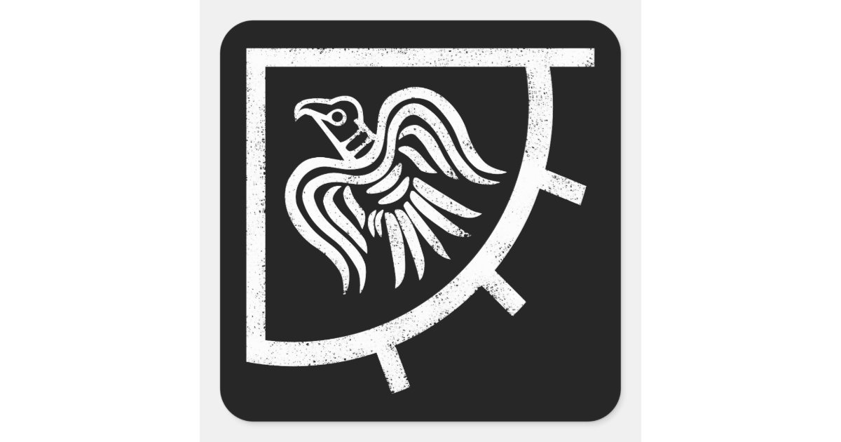 Raven Banner Viking Flag Square Sticker | Zazzle