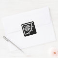 Raven Banner Viking Flag Square Sticker | Zazzle