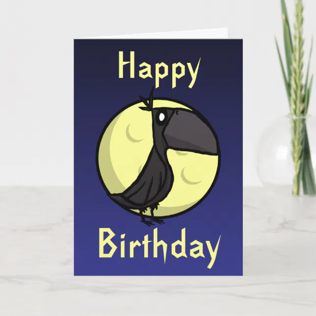 Raven Birthday Card | Zazzle