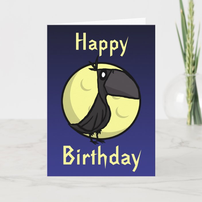 Raven Birthday Card | Zazzle.com