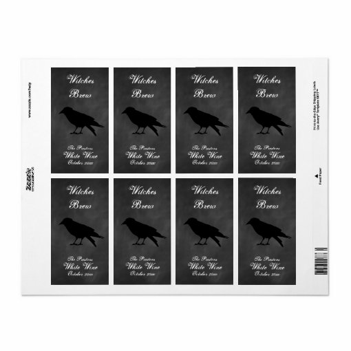 Raven Black Wine Label | Zazzle