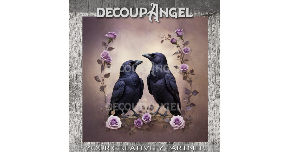 Raven Companions at Twilight Decoupage Tissue Paper | Zazzle