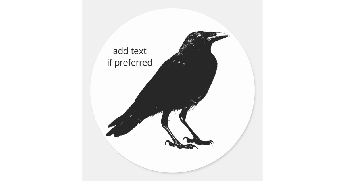 Raven Corvid Bird Stickers | Zazzle