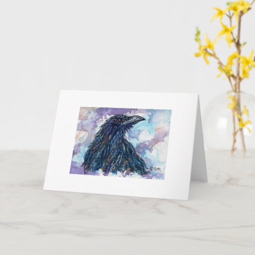 Raven Crow Corvid Blank Greeting Card | Zazzle