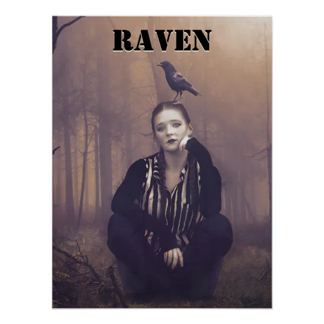 Raven Girl Poster | Zazzle