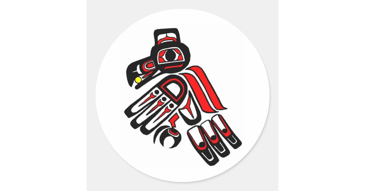 raven haida 2009 classic round sticker | Zazzle