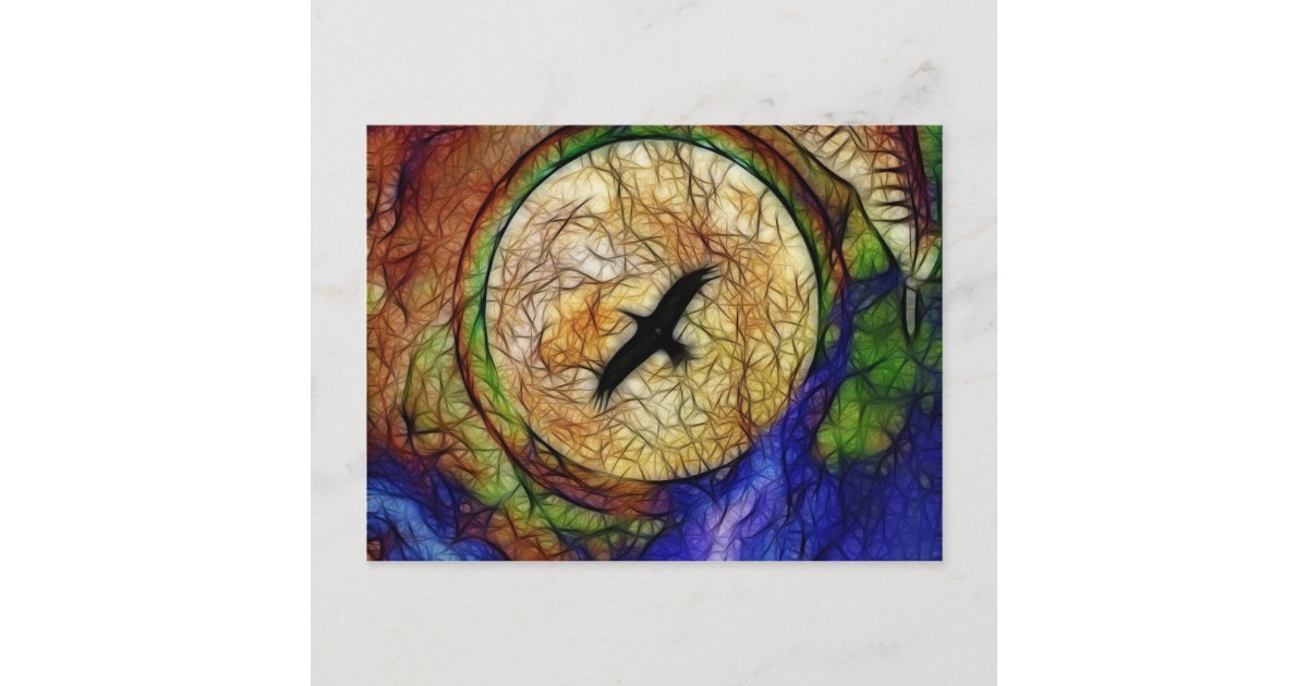 Raven Hawk Postcard | Zazzle