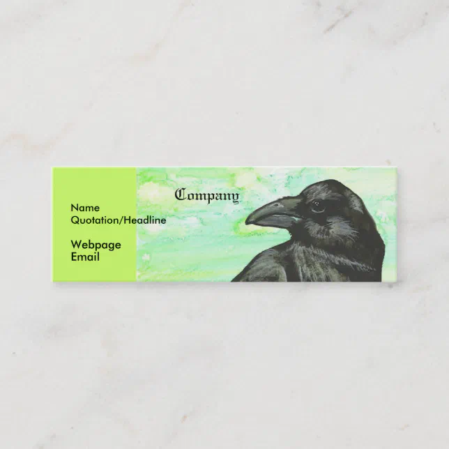 Raven Mini Business Card | Zazzle