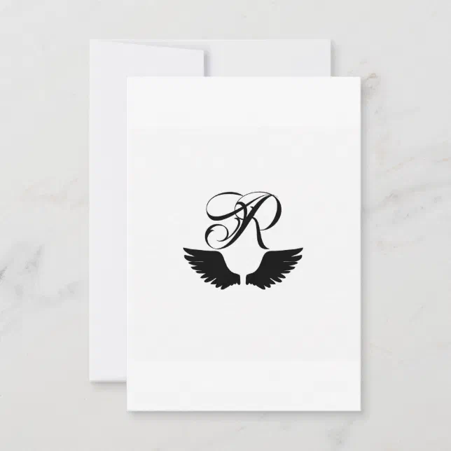 Raven Monogram - Create Your Own Thank You Card | Zazzle
