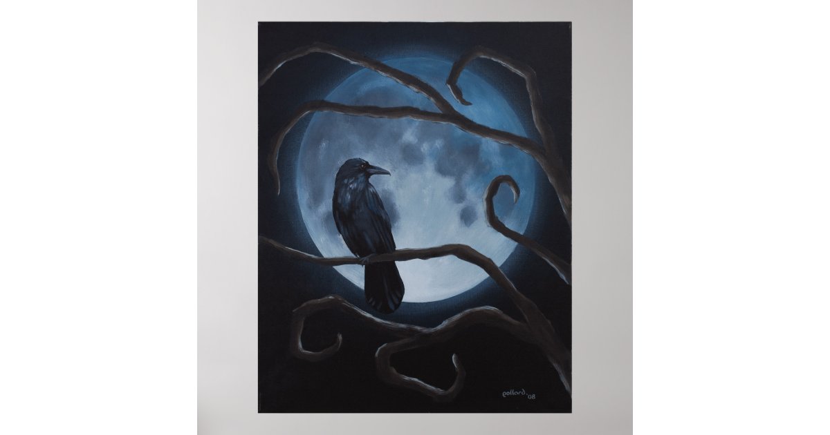 raven moon poster | Zazzle