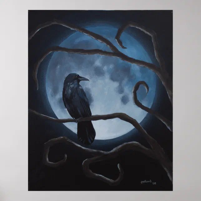 raven moon poster | Zazzle