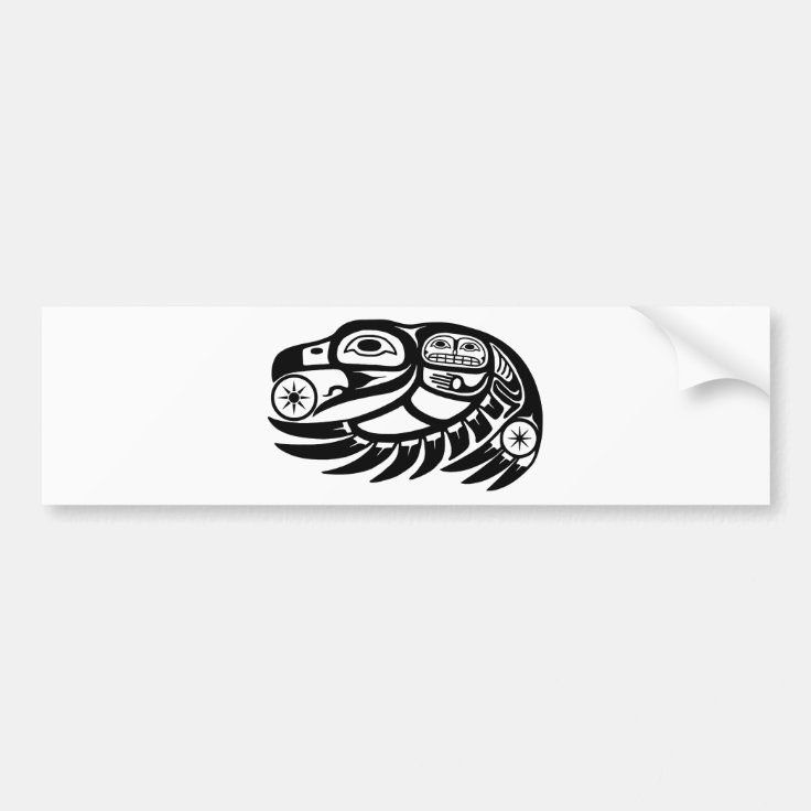 Raven Native American Design Bumper Sticker | Zazzle