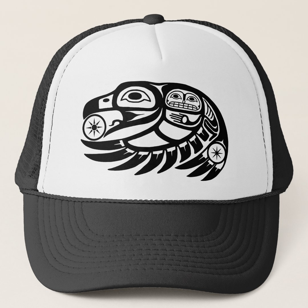 Raven Native American Design Trucker Hat | Zazzle