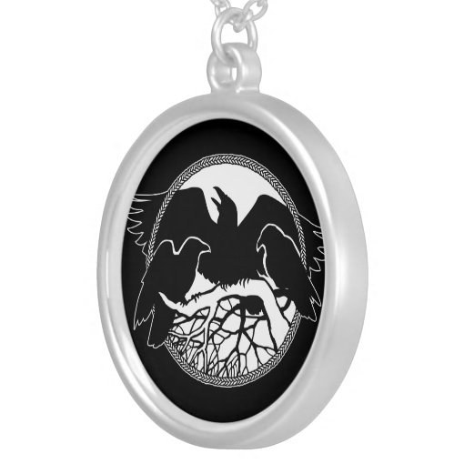 Raven Necklace Raven Gift Raven & Crow Art Jewelry | Zazzle