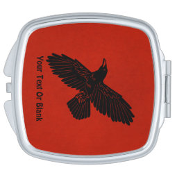 Raven On Red Compact Mirror | Zazzle