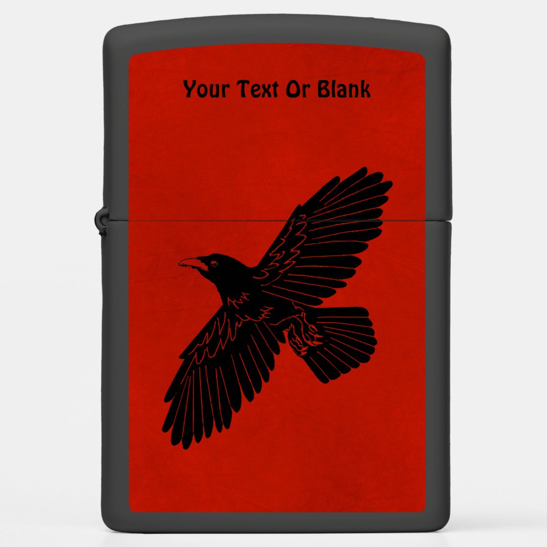 Raven On Red Zippo Lighter | Zazzle
