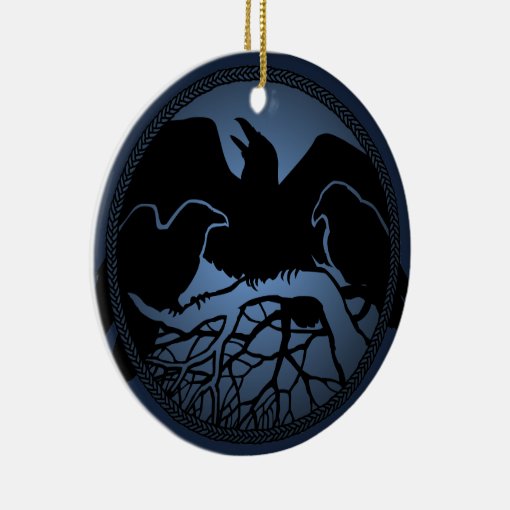 Raven Ornament Personalized Raven Decoration Gift | Zazzle
