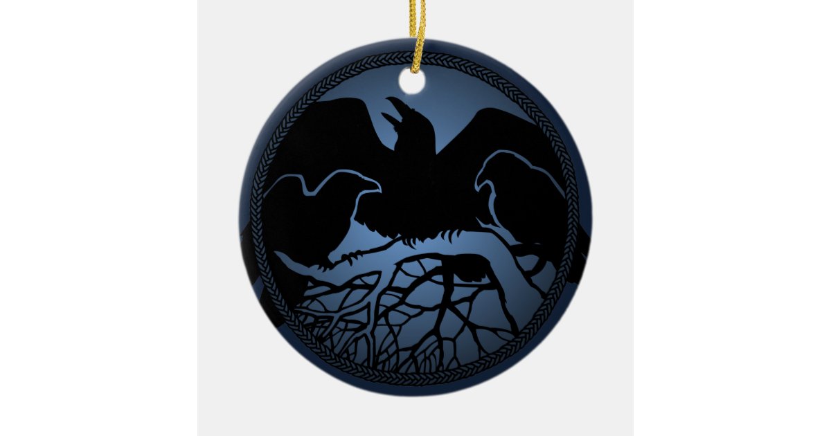 Raven Ornament Personalized Raven Decoration Gift | Zazzle