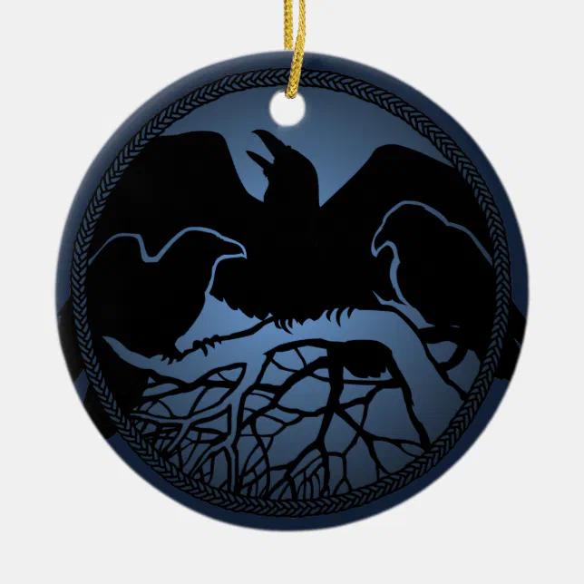 Raven Ornament Personalized Raven Decoration Gift | Zazzle