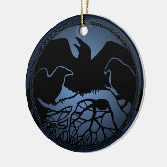 Raven Ornament Personalized Raven Decoration Gift | Zazzle