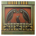 Raven Parents & Ants Art Deco Nouveau Wall Decor Ceramic Tile | Zazzle