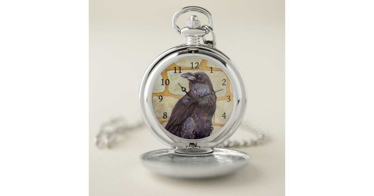 Raven Pocket Watch | Zazzle