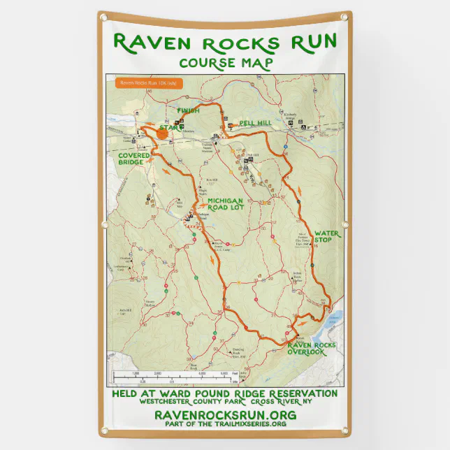 Raven Rocks Run Map Banner | Zazzle