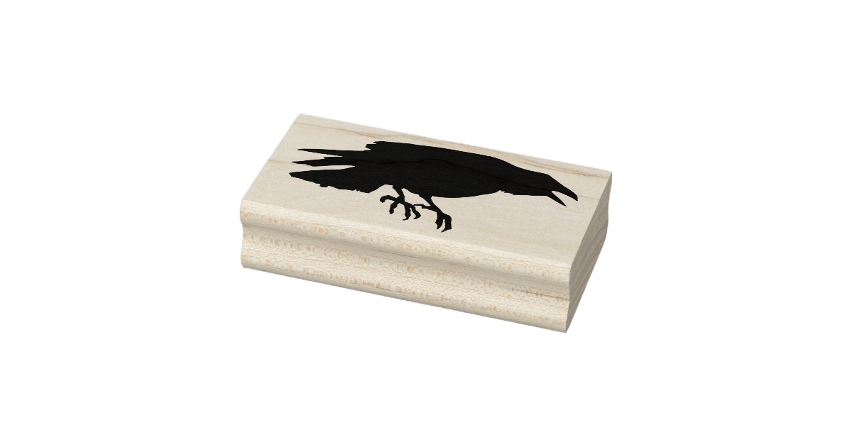 Raven Rubber Stamp | Zazzle
