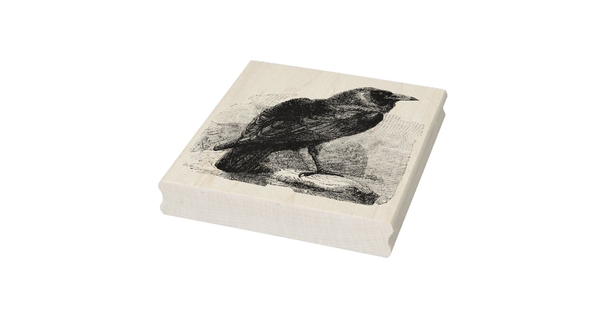 Raven Rubber Stamp | Zazzle