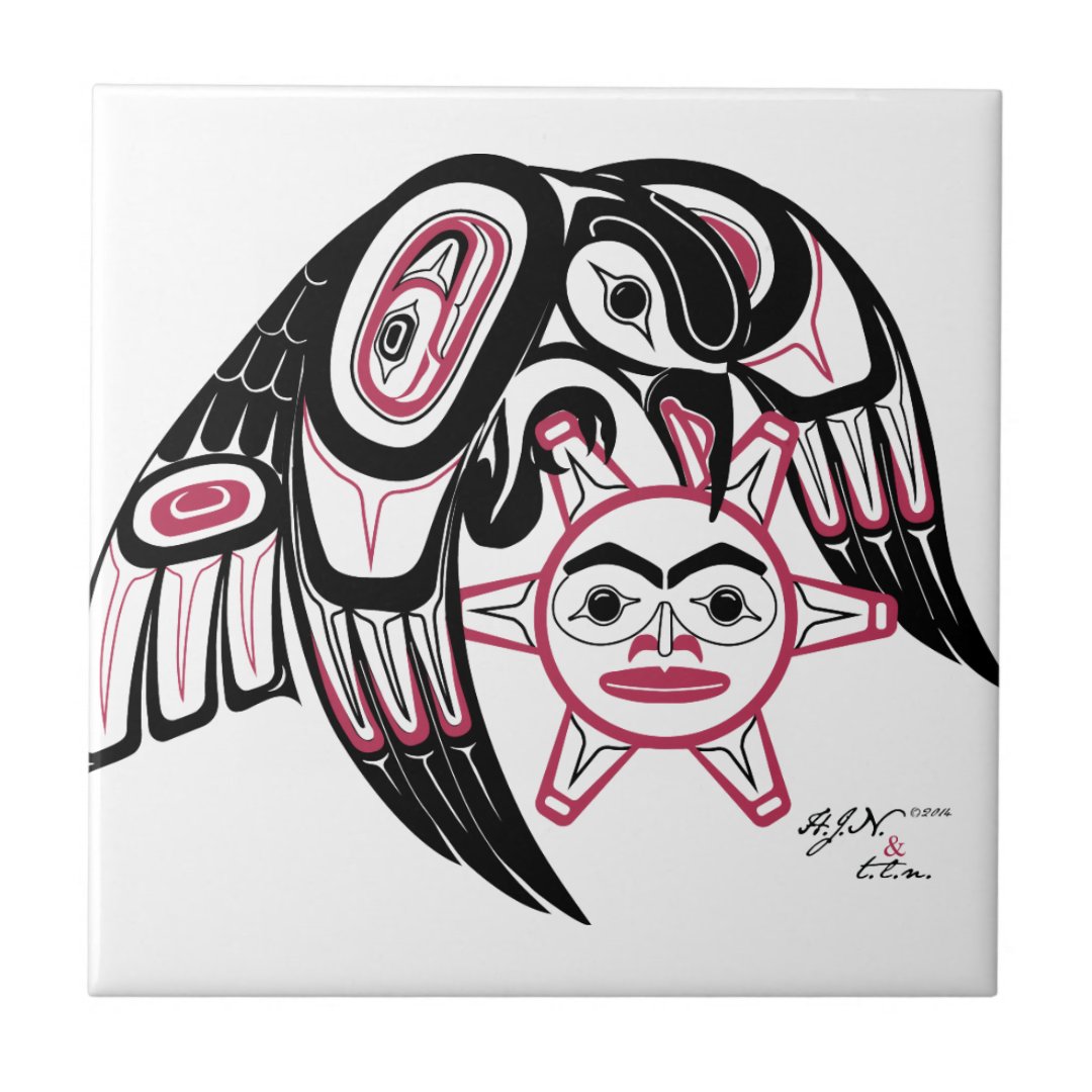 Raven Stealing the Sun Ceramic Tile | Zazzle