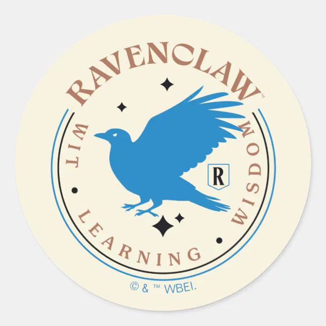 RAVENCLAW™ Blue Eagle House Pride Badge Classic Round Sticker | Zazzle