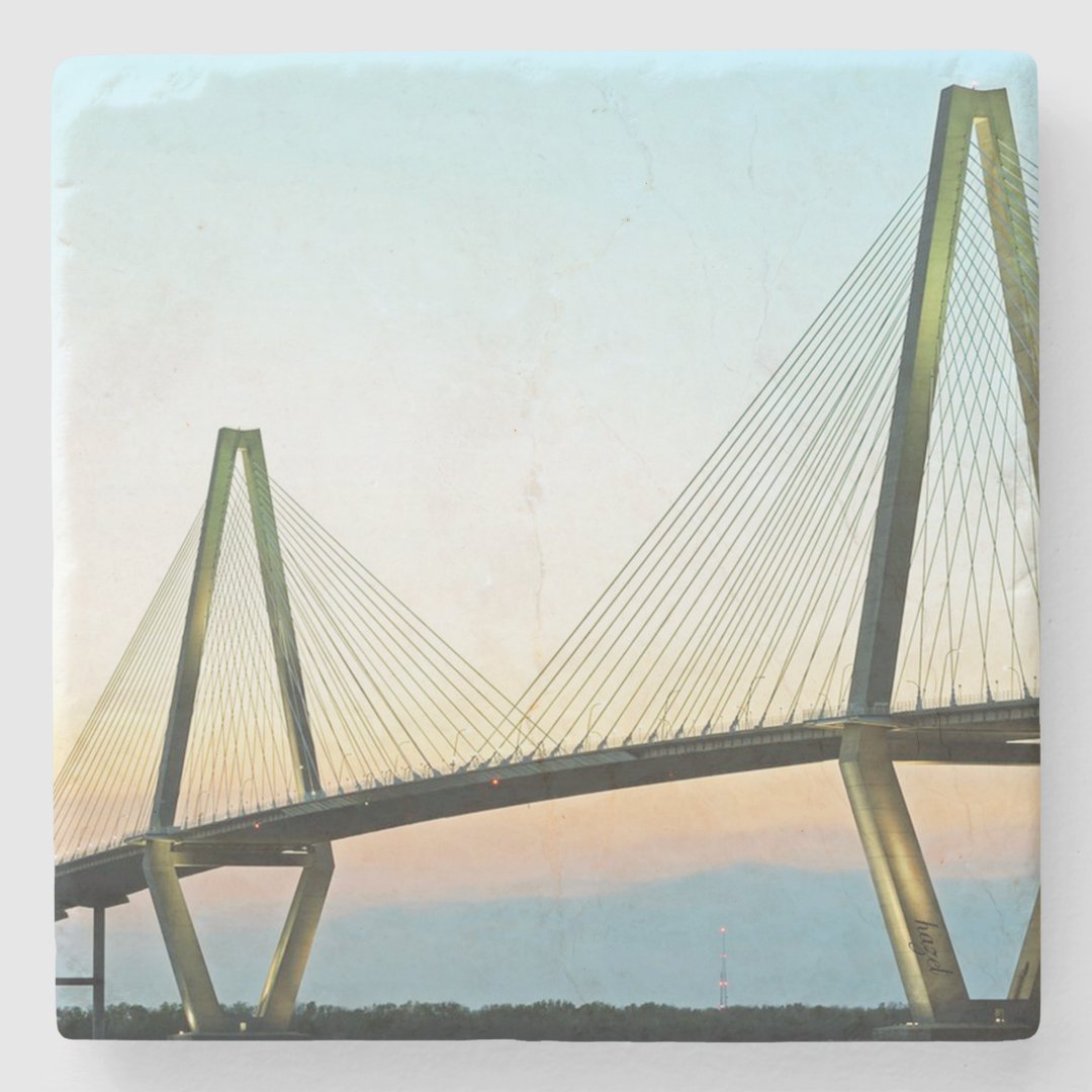 Ravenel Bridge Coaster, Charleston, South Carolina Stone Coaster | Zazzle
