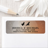 Ravens Halloween Wedding Return Address Label | Zazzle