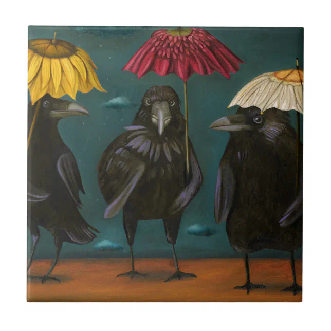 Ravens Rain Tile | Zazzle
