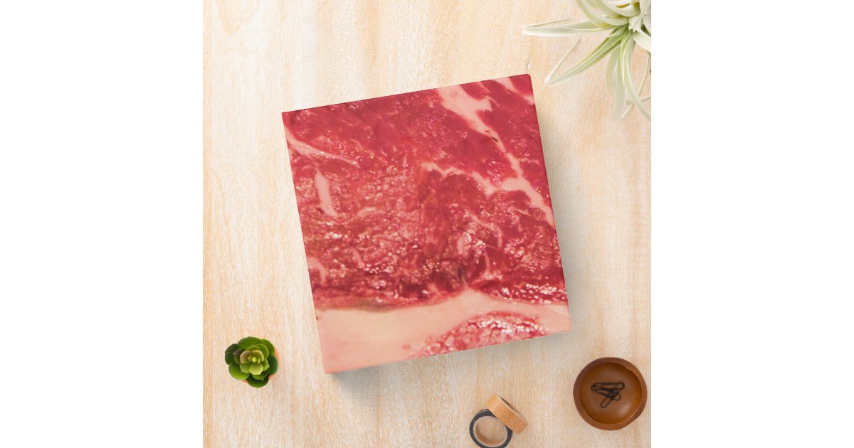 Raw Meat Ribeye Steak Binder | Zazzle