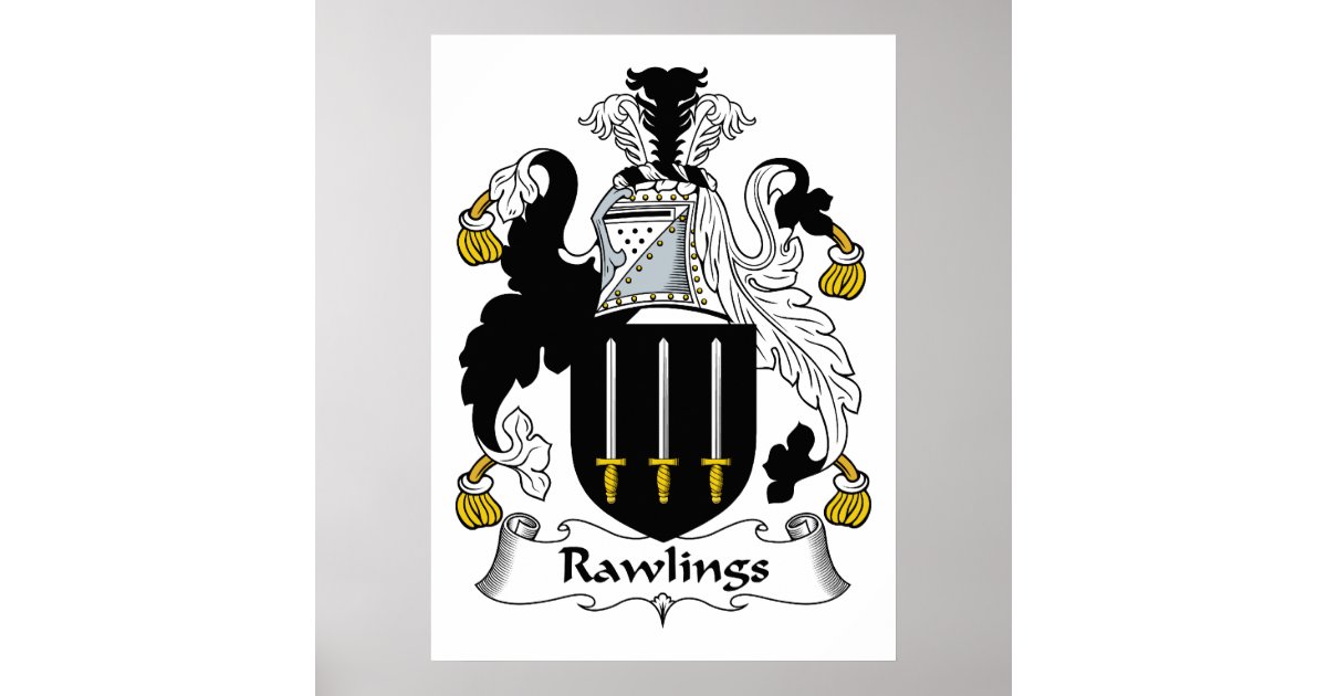 Rawlings Family Crest Poster | Zazzle