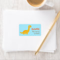 Rawr, Cute Yellow Brachiosaurus dinosaur For Kids Label | Zazzle