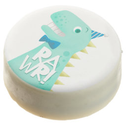 RAWR Dinosaur Jurassic Birthday Party Chocolate Covered Oreo | Zazzle