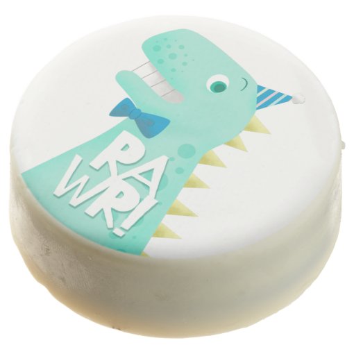 RAWR Dinosaur Jurassic Birthday Party Chocolate Covered Oreo | Zazzle