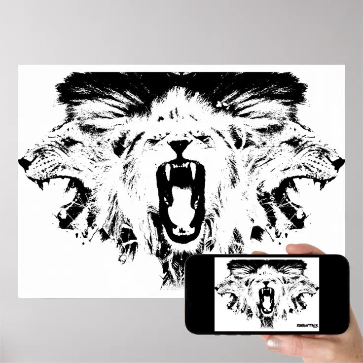 RAWR Lions Poster | Zazzle