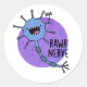 Rawr Nerve Funny Neuron Nerve Pun Classic Round Sticker | Zazzle