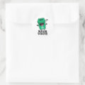 Rawr Waste Funny Garbage Trash Pun Classic Round Sticker | Zazzle