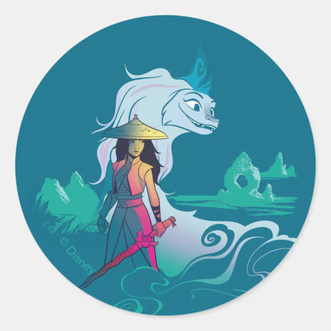 Raya and the Last Dragon Color Pop Classic Round Sticker | Zazzle