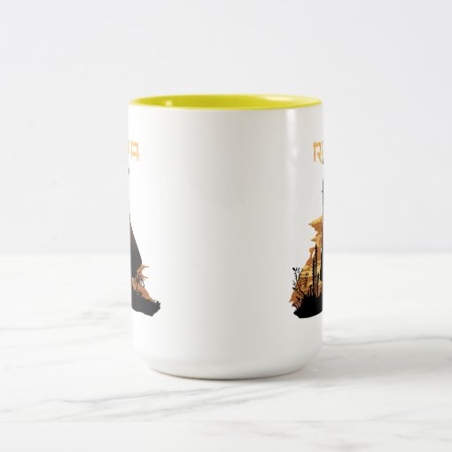 Raya Sunset Graphic Two-Tone Coffee Mug | Zazzle