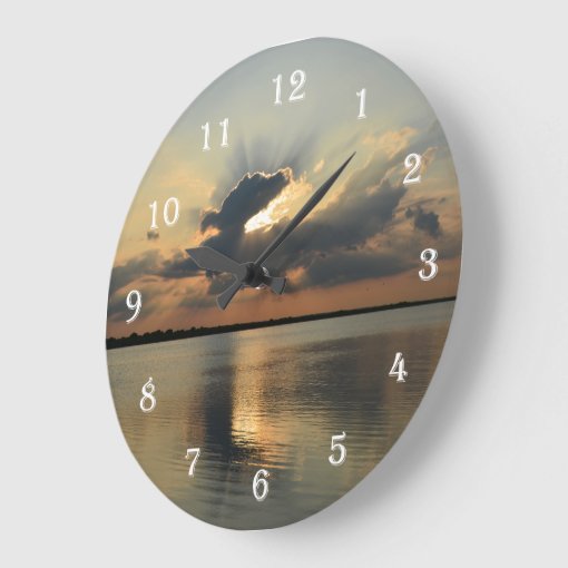 Rays of Sun Sunset Wall Clock | Zazzle