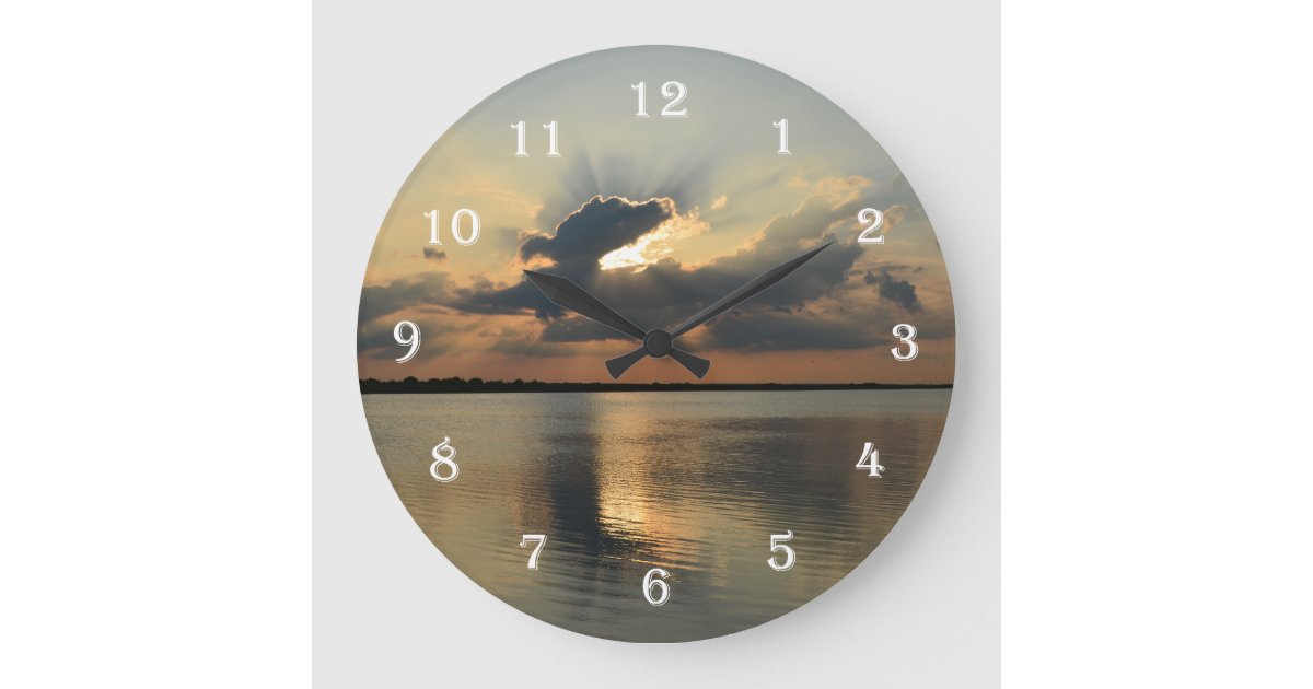 Rays of Sun Sunset Wall Clock | Zazzle