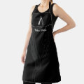 Razor Barber Salon Clothing with logo Black Apron | Zazzle